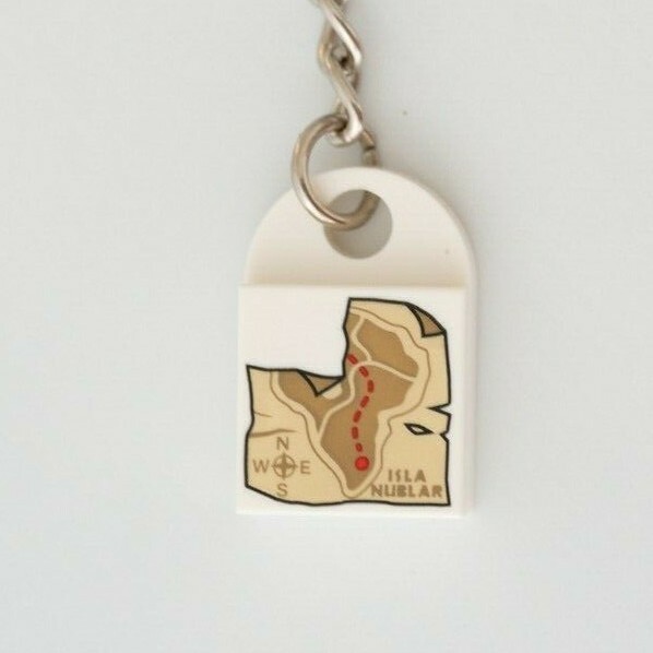 2X2 LEGO PIRATE TREASURE MAP ISLA NUBLA TILE KEY CHAIN/KEYRING/KEYCHAIN ...