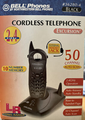 Northwestern Bell Phones Excursion Cordless Phone Retro Black Vintage ...