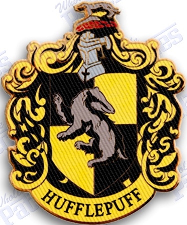 HUFFLEPUFF iron on embroidered patch 3.0" X 2.5" HARRY POTTER HOGWARTS ...