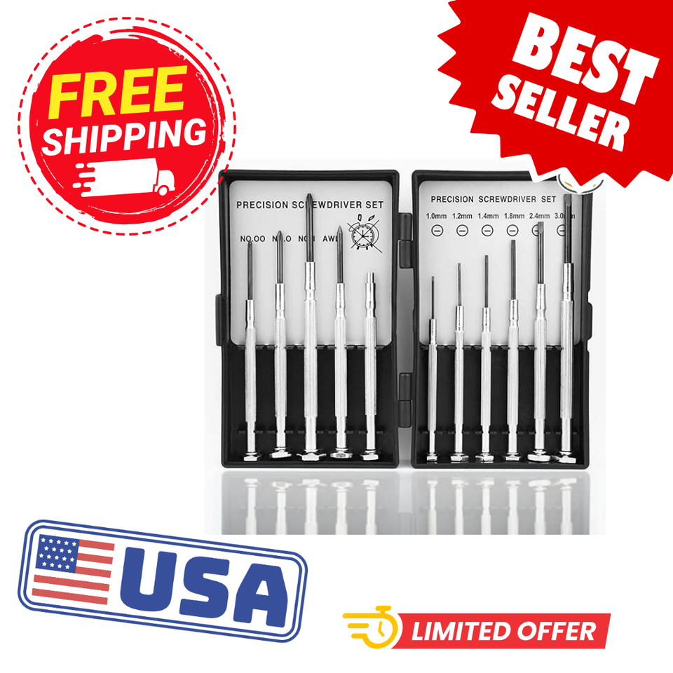 11PCS Small Precision Screwdriver Set Mini Screw Driver Set Kit 6 ...