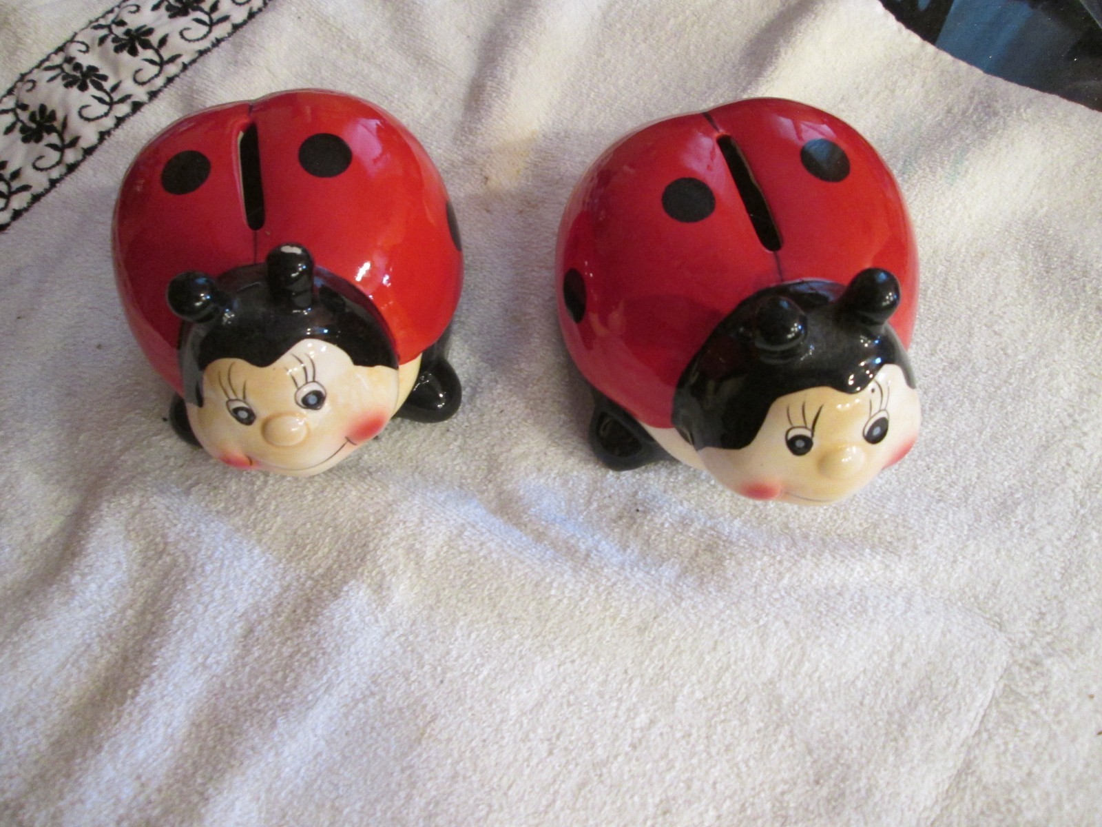 Vintage Ladybug Ceramic Bank with Rubber Stopper 5” Long | eBay