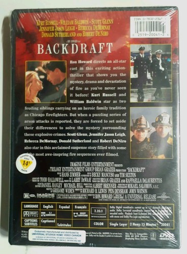 Backdraft _ DVD _ 2006 _ Kurt Russell _ Robert Deniro _ 1991 Film _ NEW | eBay