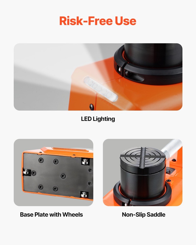 Electric Car Jack 15 Tons / 33000 lbs Portable Jack kit with LED Light ...