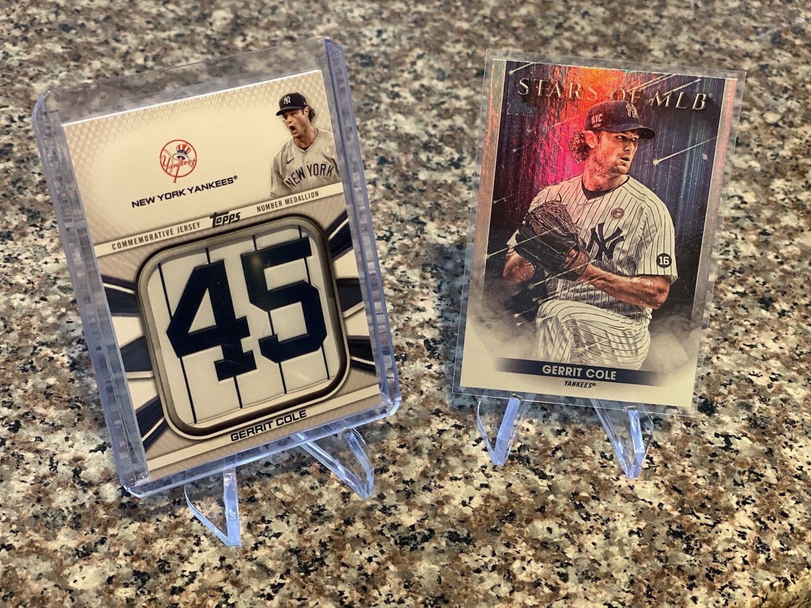 2022 Topps Series 1 Gerrit Cole 2 Card Lot JNM-GC Medallion Stars of ...