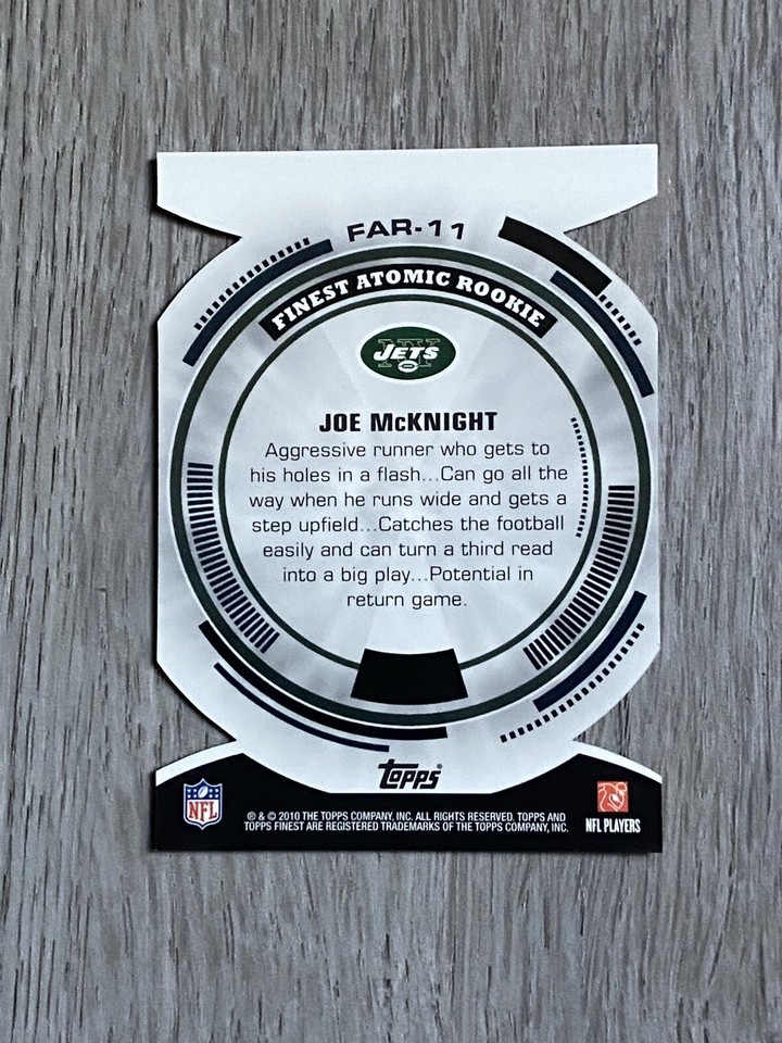 2010 NFL Topps Finest 'Atomic Rookie' | Joe McKnight RC | #FAR-11 | NY ...
