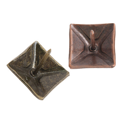 50x Antique Bronze Upholstery Nails Square Tacks Furniture Sofa Door ...