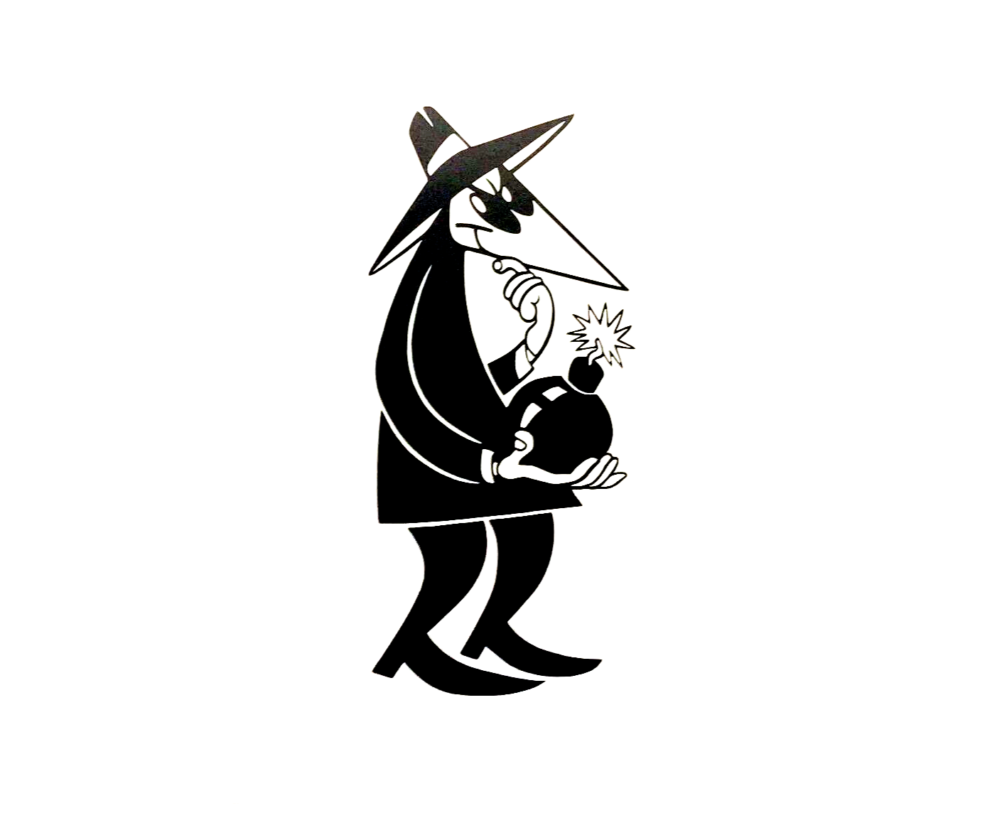 Spy vs Spy Black Spy Bomb BLACK vinyl decal weatherproof 5.4 x 2.5 ...