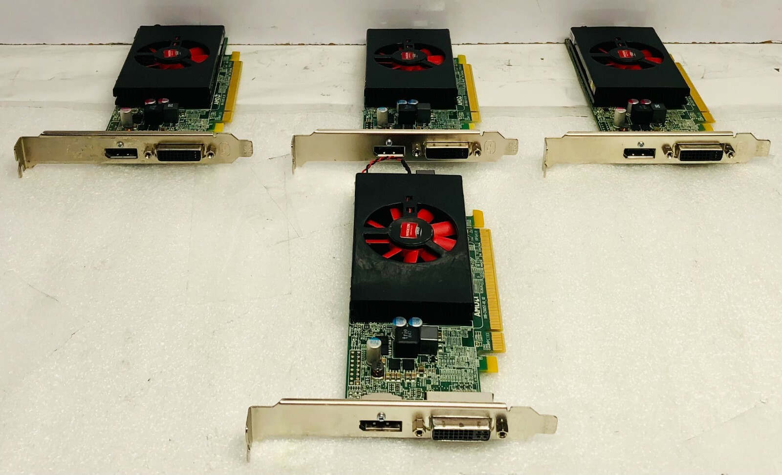 LOT OF 4 DELL AMD RADEON 8HW0R 1GB DVI DP VIDEO GRAPHICS CARDS | eBay