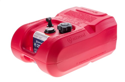 6 Gallon Red Marine Fuel Tank with Gauge EPA Certified for Outboard ...