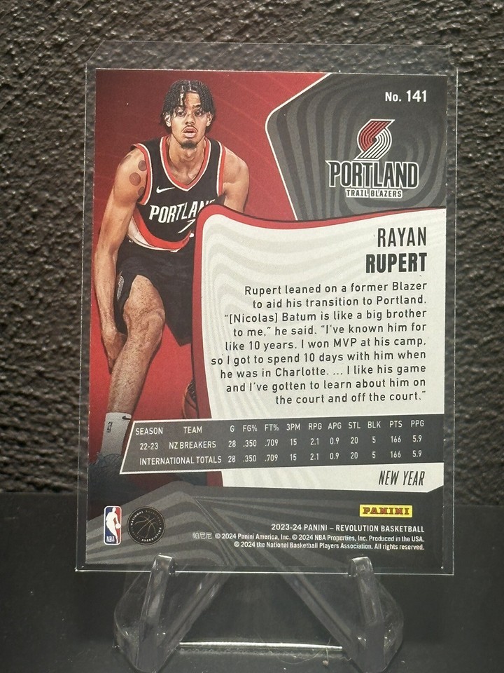 2023-24 Panini Revolution #141 Rayan Rupert Chinese New Year Rookie | eBay