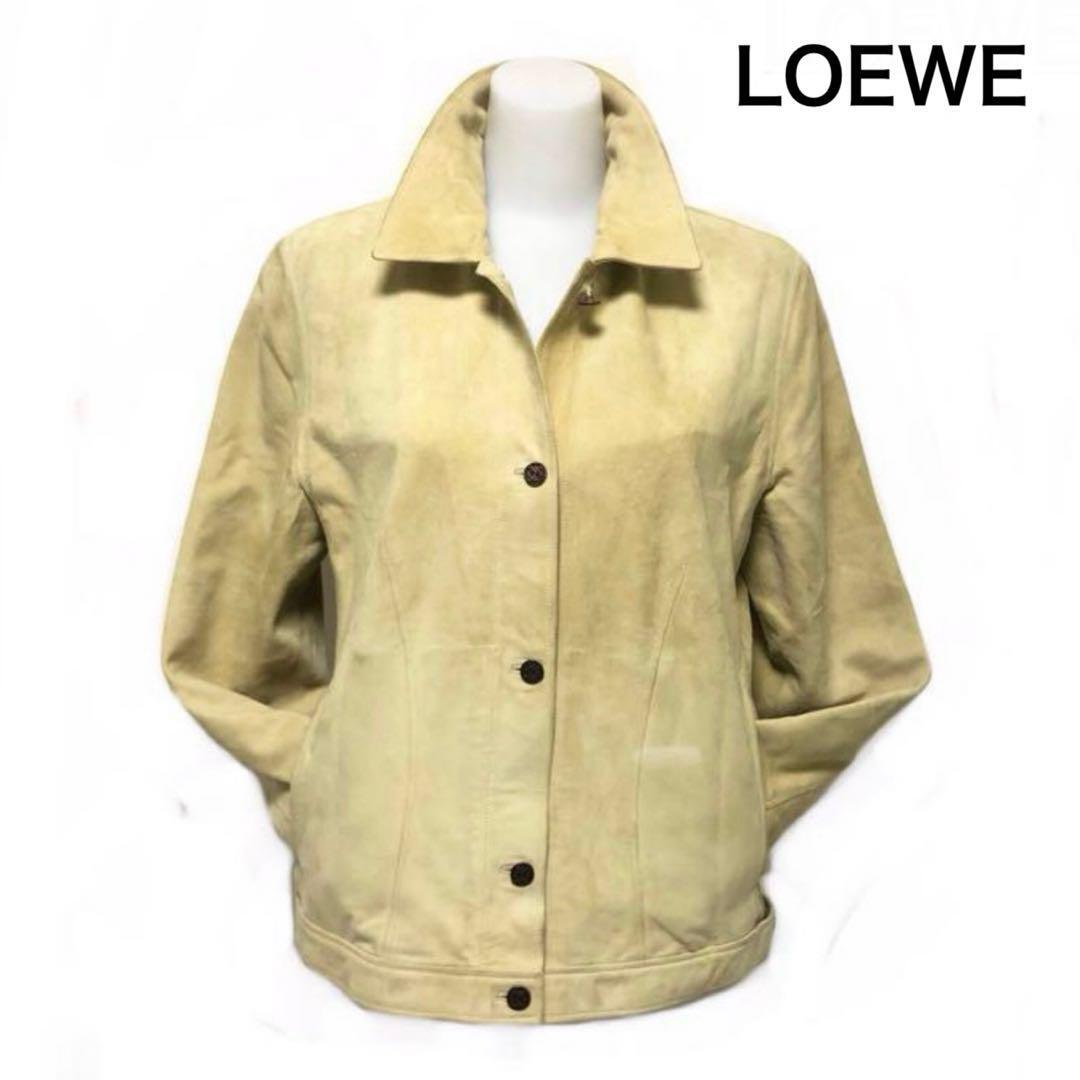 LOEWE Women's Blouson Suede Leather Jacket 40 Yellow … - Gem