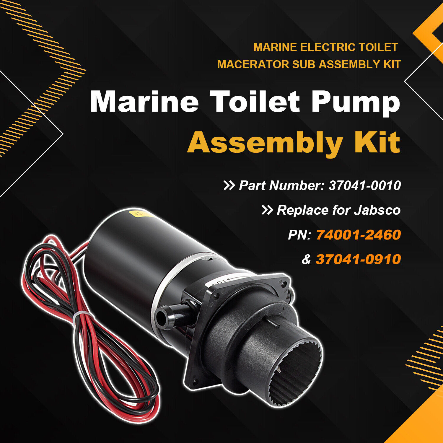 JABSCO 37041-0010 12v Pump for 37010 Series Electric Toilets for sale ...