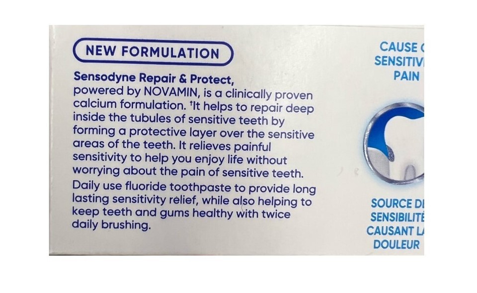 75ml Sensodyne Repair Protect Deep Repair Toothpaste Extra Fresh x10 ...