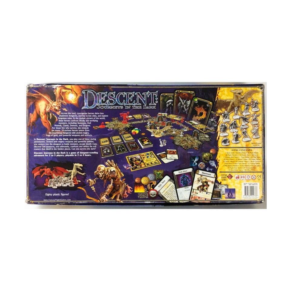 FFG Board Games Descent 1st Ed Collection #16 - Base Game + 3 Expansi Fair/EX | eBay