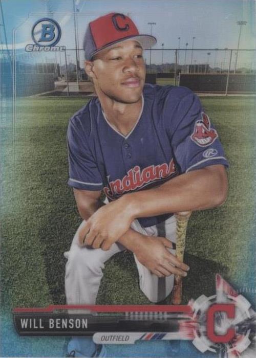 2017 Bowman Draft - Chrome Will Benson #BDC-56 Sky Blue Refractor /399 ...