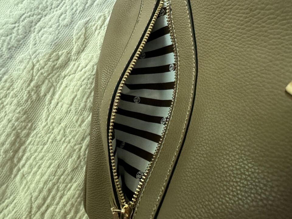 La Diva Design Italian Backpack Olive w/gold hardware | eBay