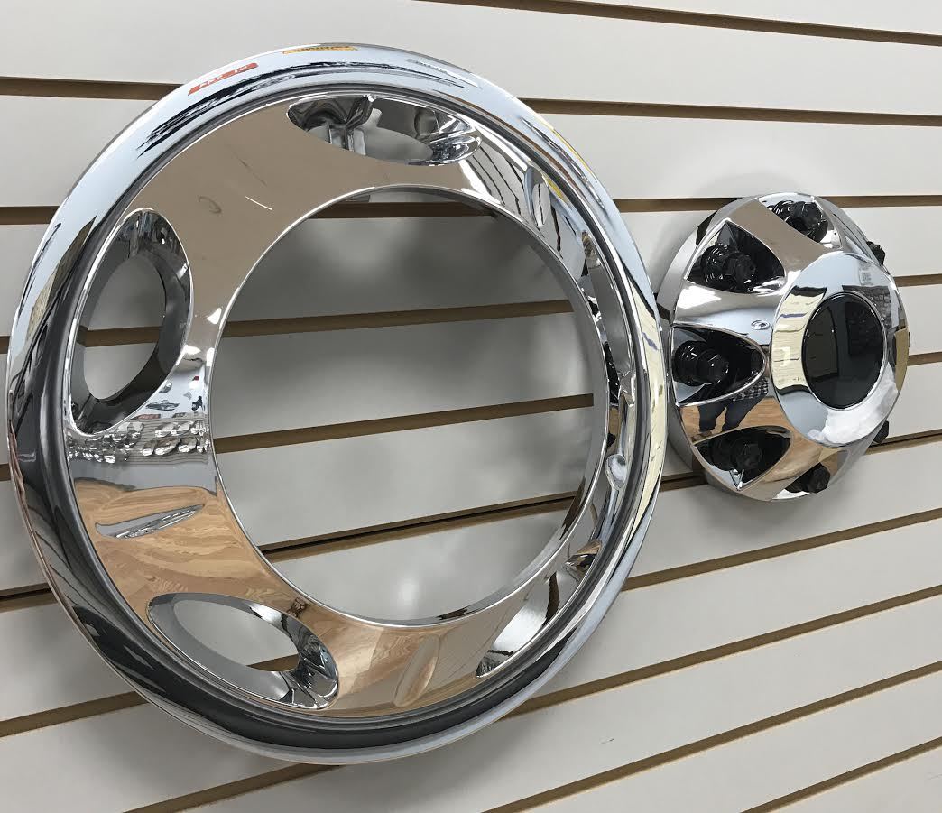 2011-2020 GMC Sierra 3500 1-ton Dually FRONT Wheel Simulators & Center ...