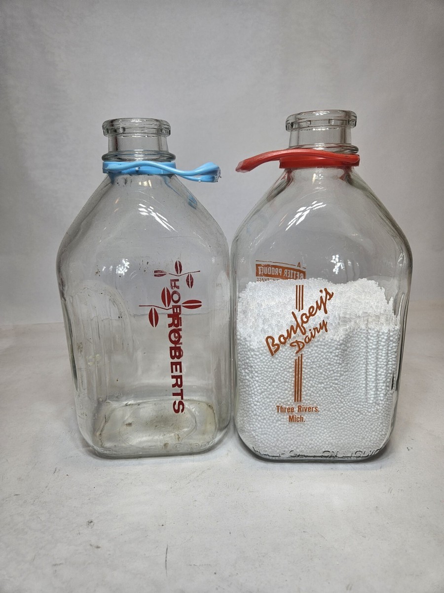 Vintage Pyro Rectangular Half Gallon Milk Bottle G T Diaries East
