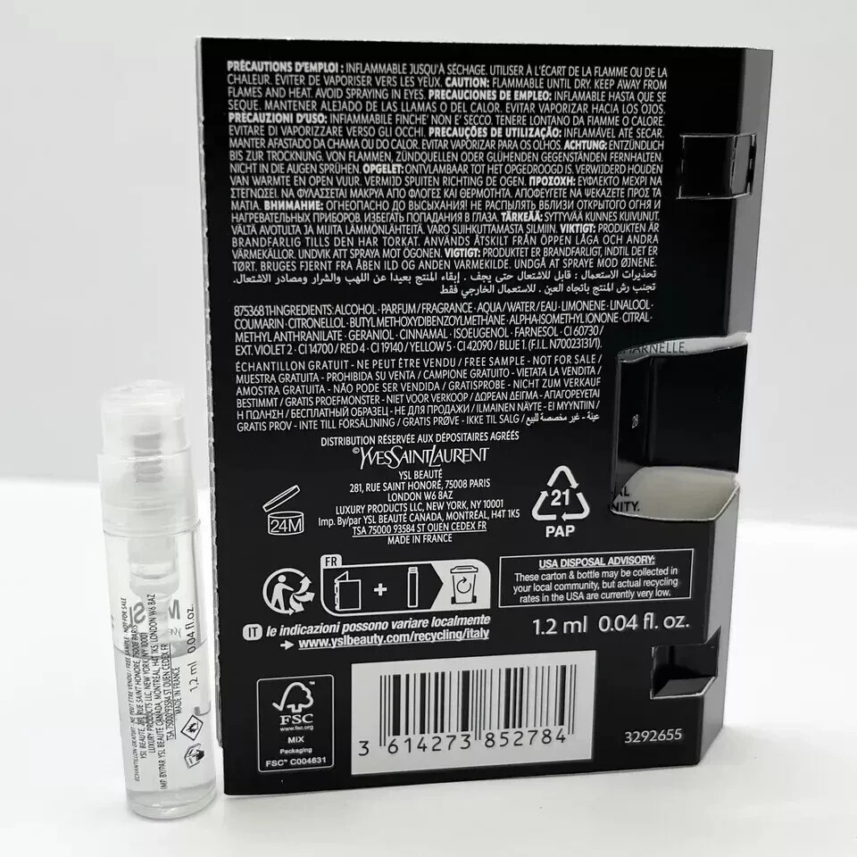 Yves Saint Laurent YSL Myself Eau De Parfum EDP 0.04 fl oz 1.2 ml ...