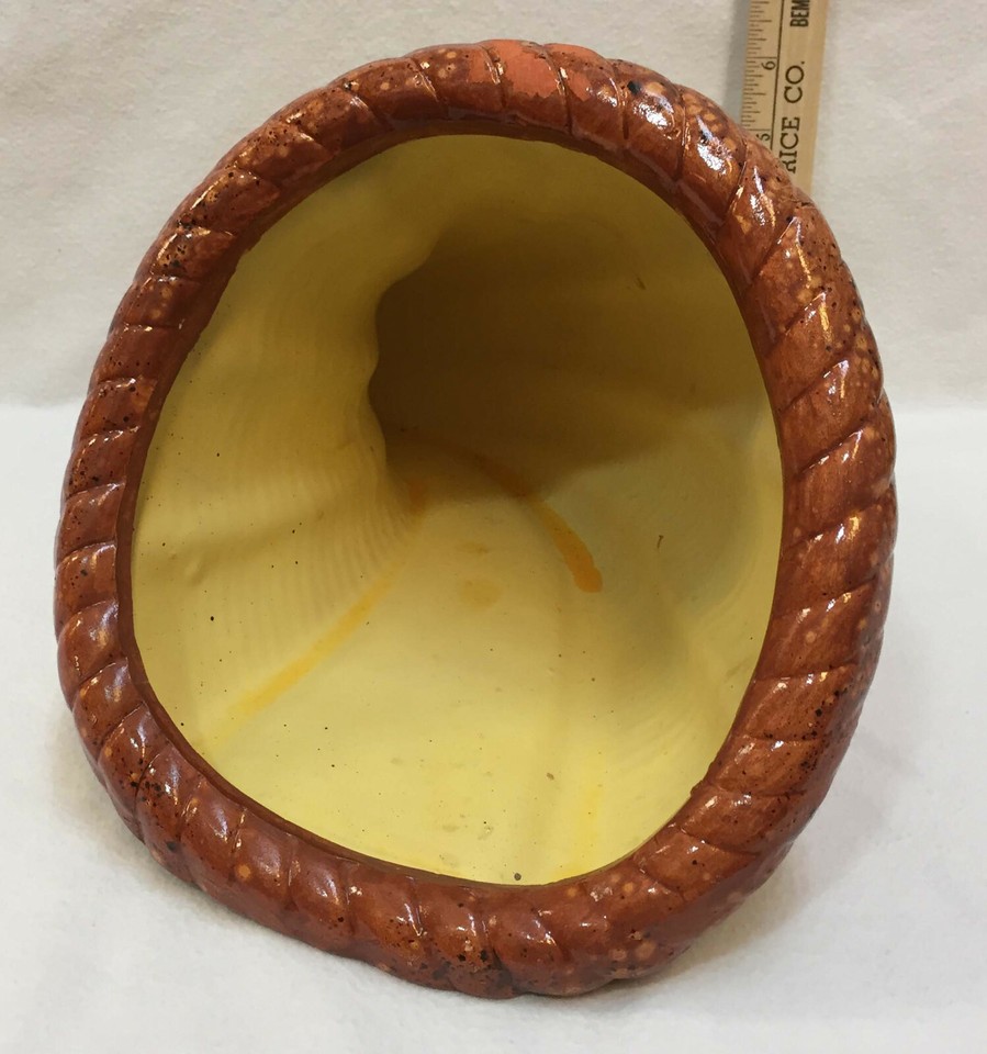 Cornucopia Thanksgiving Fall Centerpiece Ceramic Brown Glaze Large ...