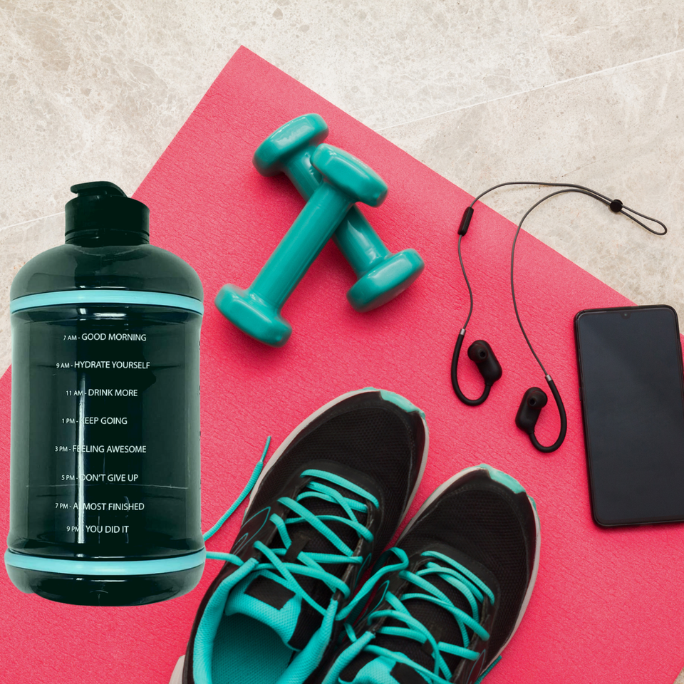 2.2L Gym Water Bottle BPA Free Large Sport Training Camping Drink ...