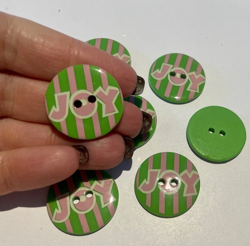 4 Joy Buttons 25mm Acrylic Round 2 Hole A37-34 Aussie Seller | eBay ...