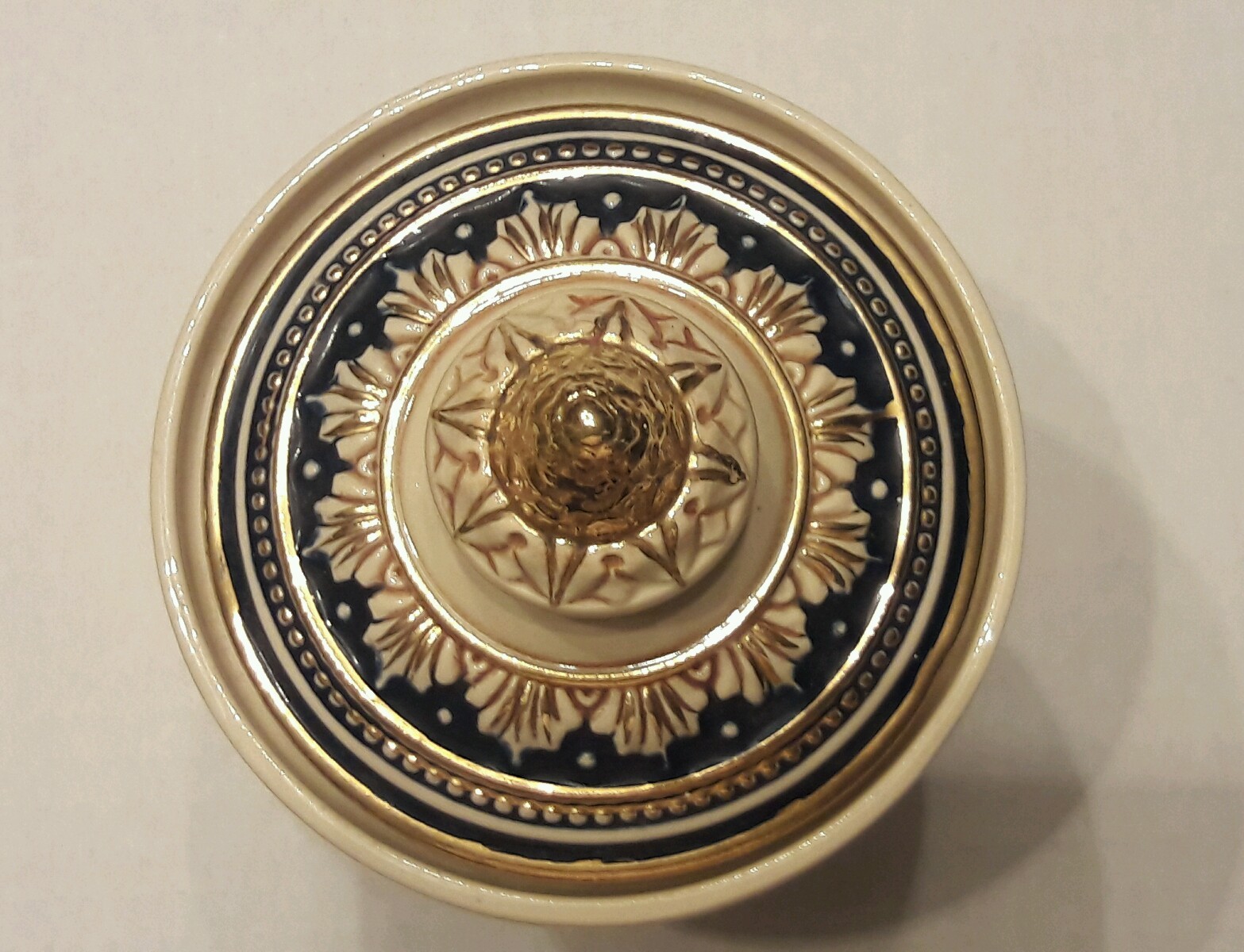 Vintage Marzi & Remy Majolica Ironstone Humidor Tobacco Jar Germany | eBay