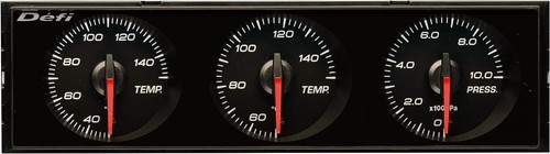 DF14403 Defi DIN-Gauge Style21 Triple meter Thermometer Pressure gauge ...