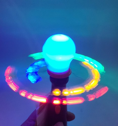Halloween Skeleton Ghost Light Up LED Magic Spinner Wand with Sound ...