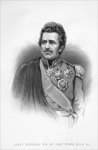 VICTORIAN AREA - LIEUTENANT GENERAL SIR DE LACY EVANS - Engraving from ...