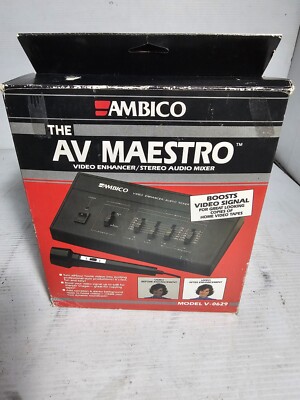 AMBICO-AV Maestro-Video Enhancer/Stereo Audio Mixer-Model V-0629-w/ Mic ...