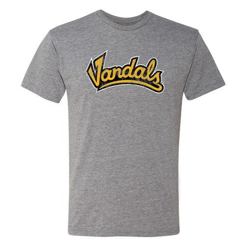Idaho Vandals Script Logo Triblend T Shirt - Premium Heather | eBay