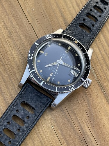 Monvis Skin Diver Watch Calypsomatic Glucydur Case | eBay