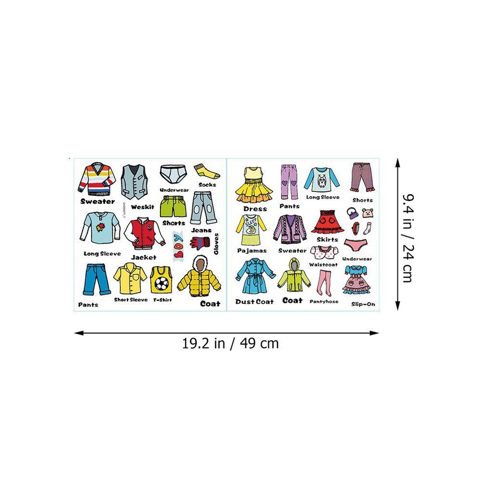 1 Set Clothes Labels Drawer Clothing Category Stickers Clothes ...