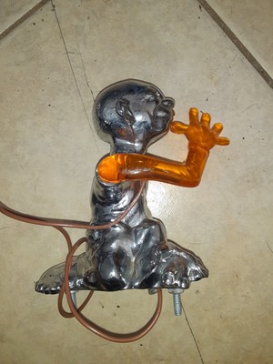 Vintage 60s Jester Devil lighted hood ornament Rat Rod Hot Rod Bird ...