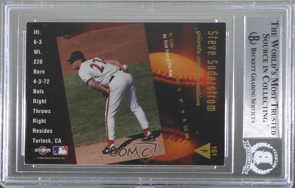 BAS 1994 Classic Best Gold Minor League Steve Soderstrom Authentic ...