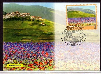 cartolina maximum 2021 Turistica Norcia | eBay