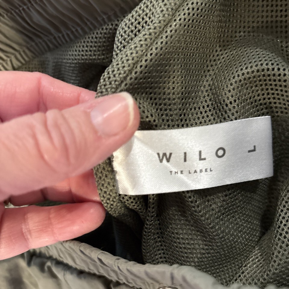 Wilo The Label Women's Parachute Joggers Pants in Sage Size Large | eBay