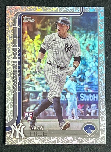 2025 Topps Series 1 Ben Rice RC Rookie #337 TOPPS FOIL PATTERN New York ...