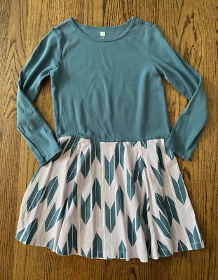 Tea Collection Fall Long Sleeve Teal Dress size 8 | eBay