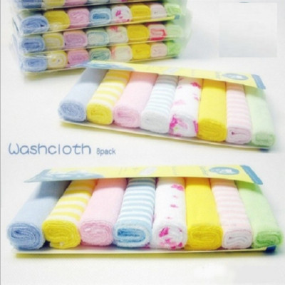 8pcs/Pack Baby Newborn Face Washers Hand Towel Cotton Feeding Wipe Wash ...
