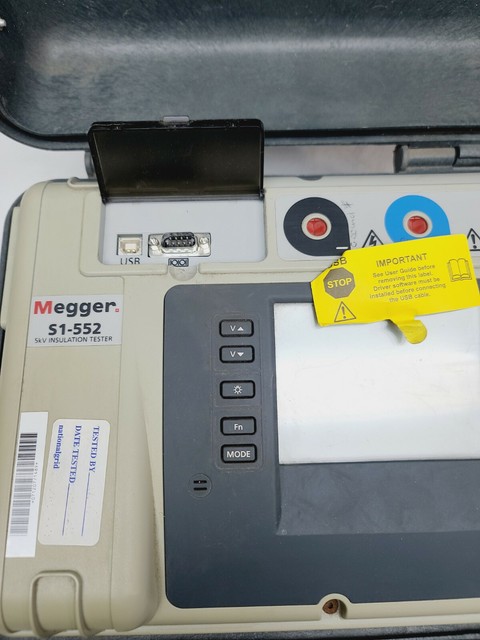 Megger S1-552 5kv Insulation Tester Megohmmeter Fluke 1550 for sale ...