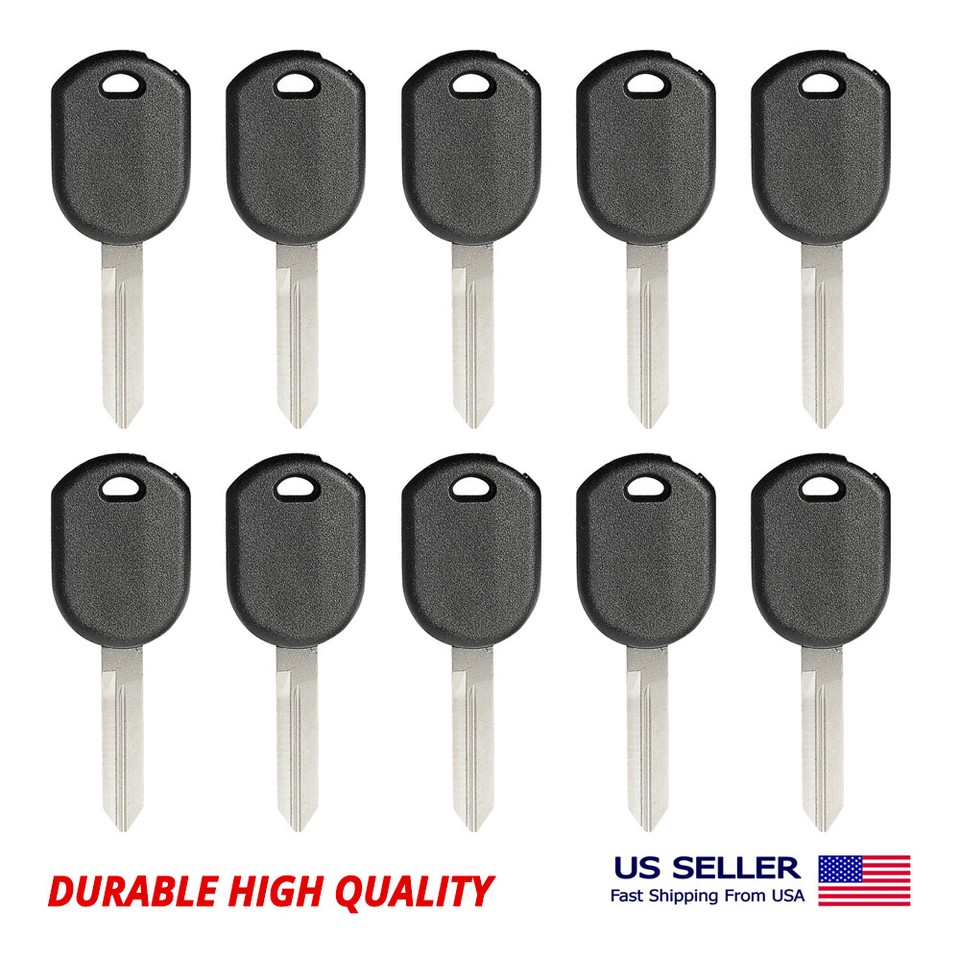 10X Transponder Key Shell Case With Blade H72 H75 for Ford With Chip ...