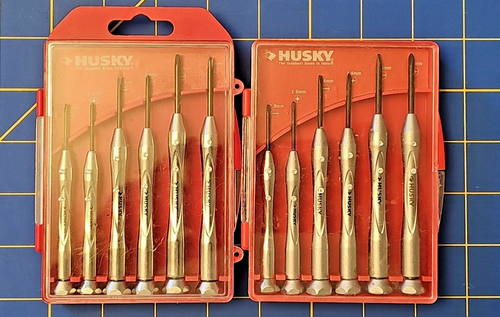 Lot of (2) Complete Husky 6 Piece Precision Screwdriver Sets P/N 127 ...
