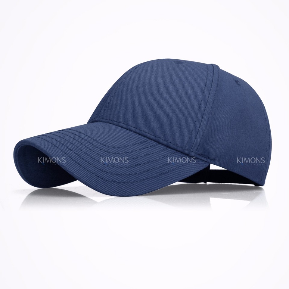 Constructed Cotton Baseball Cap Hat Adjustable Polo Style Plain Solid ...