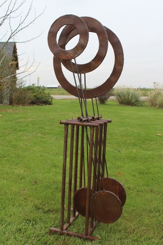 67" Tall Large Metal Yard Art Pendulum | eBay