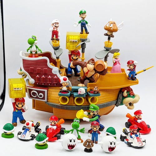 Nintendo Super Mario Deluxe Bowsers Air Ship Play Set Toy - Mario ...