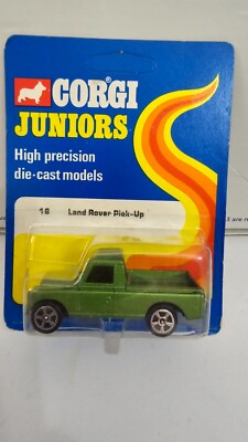 Corgi Juniors 16B Land Rover Pickup Truck Mint Carded | eBay