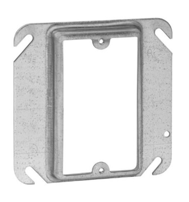 2-PK 4" SQUARE BOX COVER Raised Galvanized Steel 52C145/8 4CU NEW 8468 ...