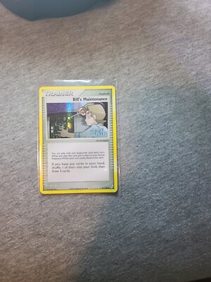 Pokemon Card Bill's Maintenance - Crystal Guardians 71/100 Reverse HOLO ...